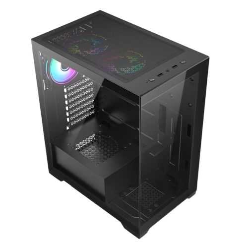 Vida Vetro Black ARGB Gaming Case - PC Shack